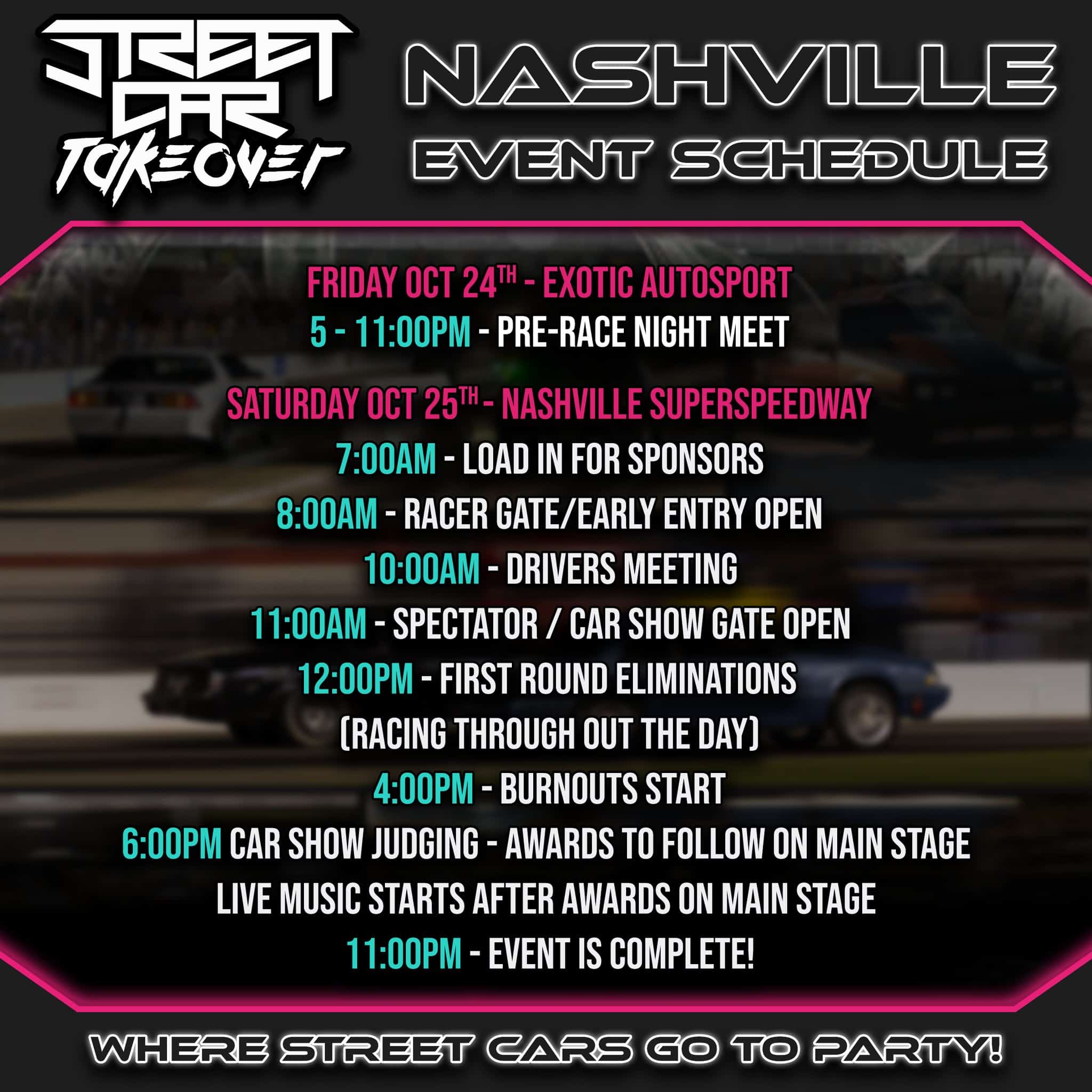 Nashville Street Car Takeover: Complete Event Schedule & Details - ICU ...